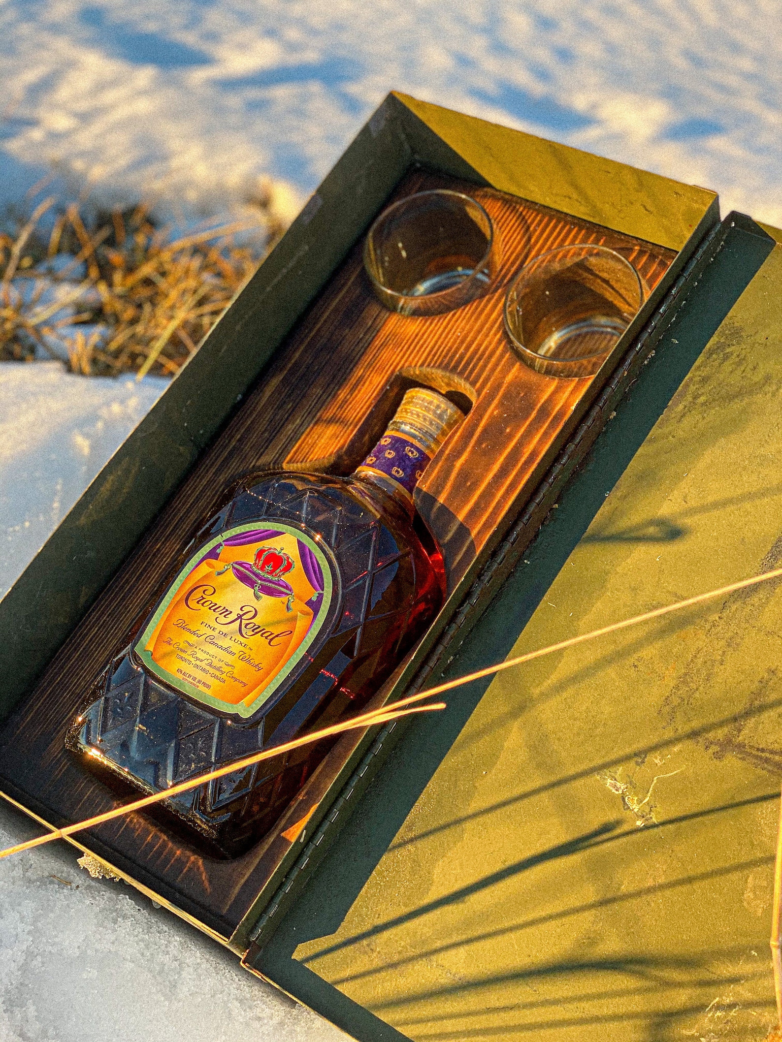 One of a Kind Liquor Vintage Box for That Perfect Gift With Glasses ...