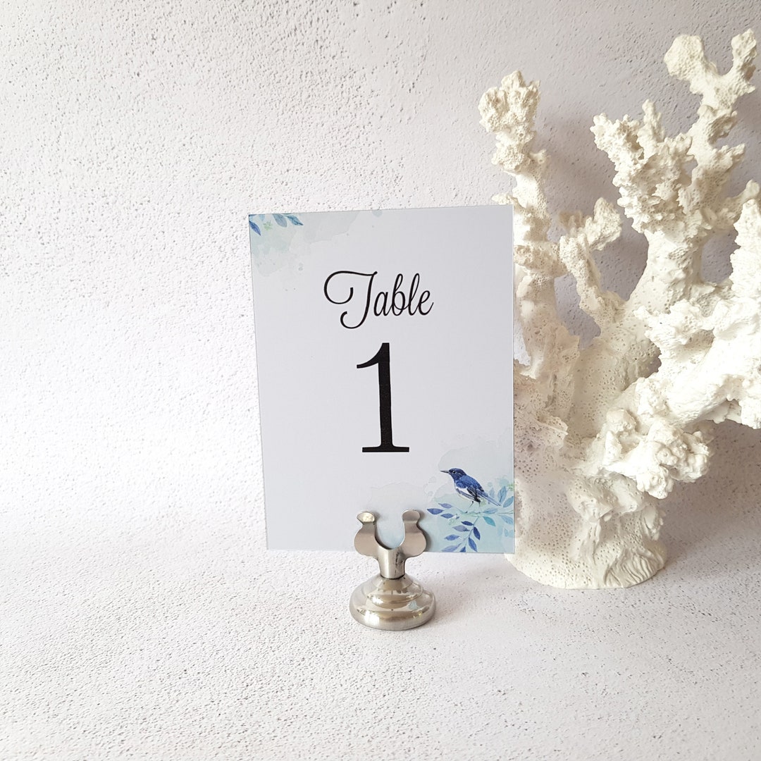 Blue Bird Themed Table Number - Etsy