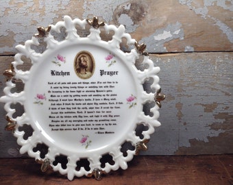 Kitchen prayer plate | Etsy