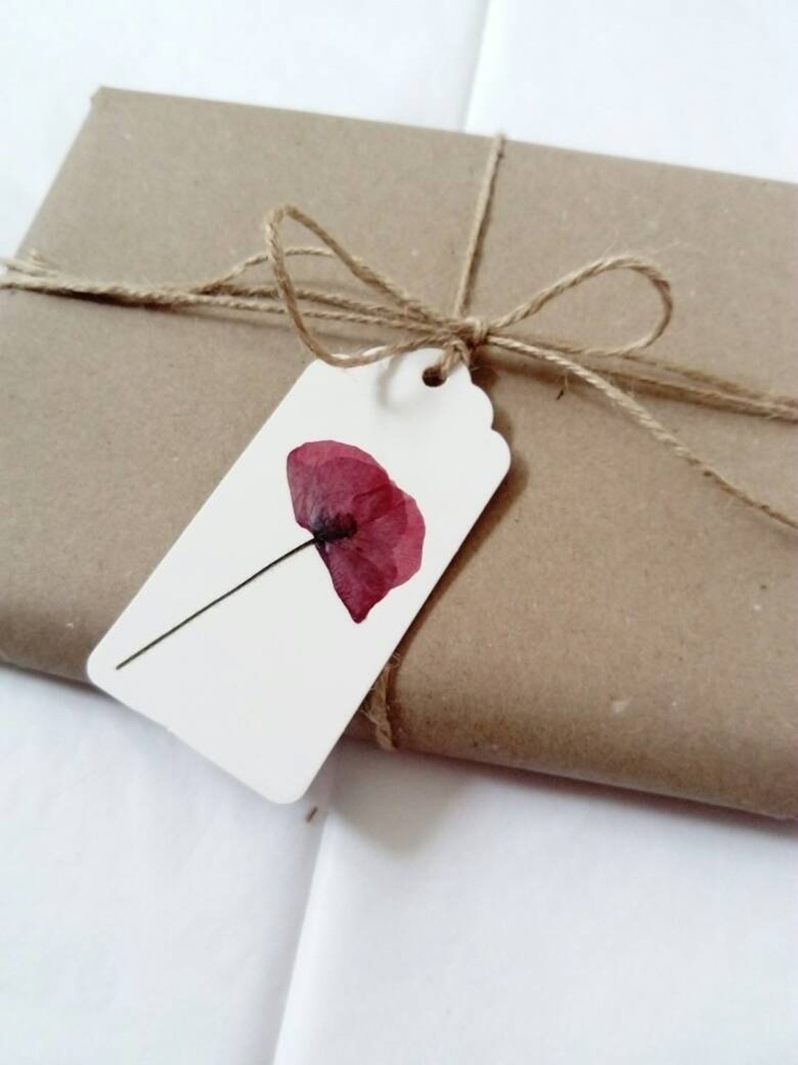 Real Pressed Flower Tags Wedding Favour Gift Tags | Etsy