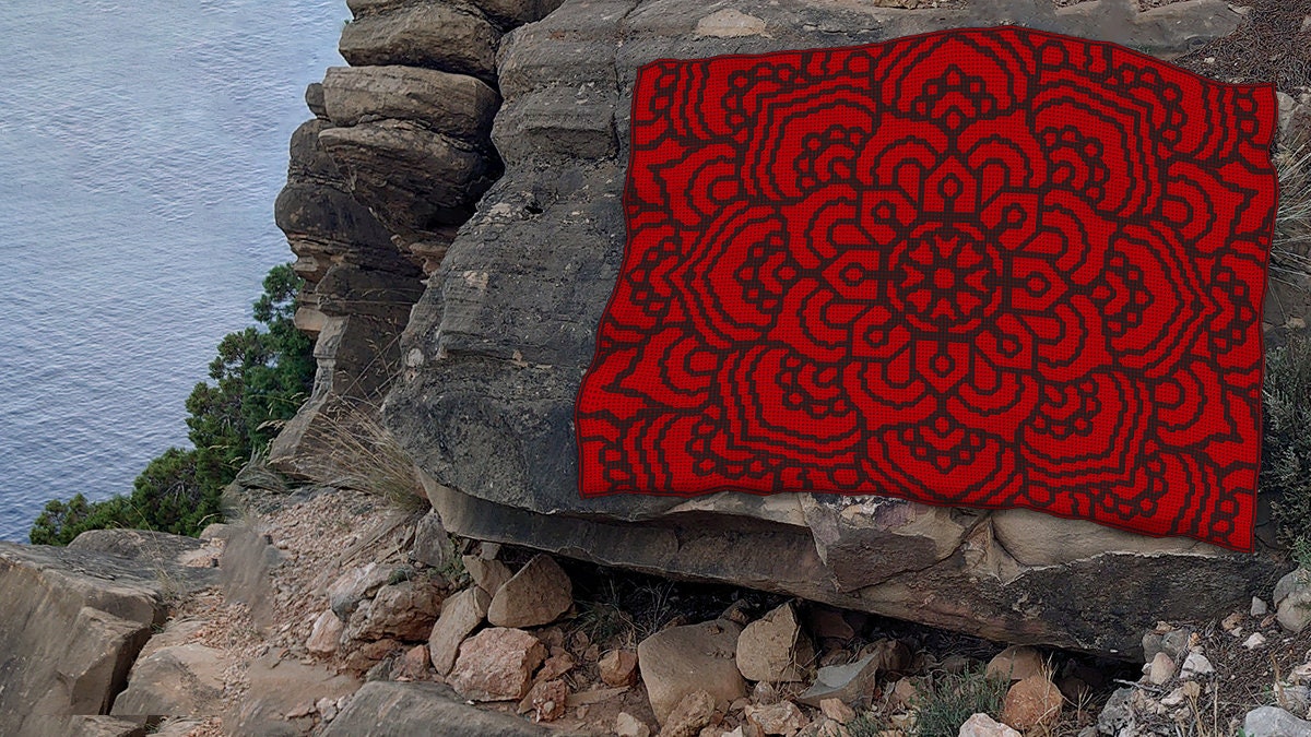 Isra Mandala - Interlocking Crochet Pattern Set - Blanket & Pillow - Etsy