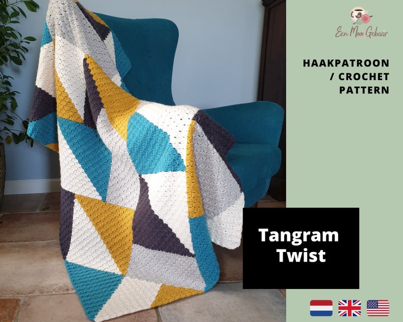 C2C Join as You Go - Tangram Twist Crochet Pattern - Etsy