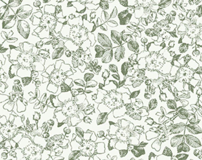 Floral Toile Green Fabric – Garden Grace Collection by Wilmington ...
