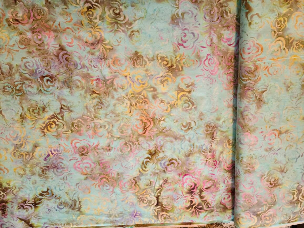 Multi Color Batik Cotton Fabric - Etsy