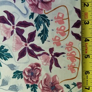 Mauve Floral Quilting Fabric by the Yard - Etsy
