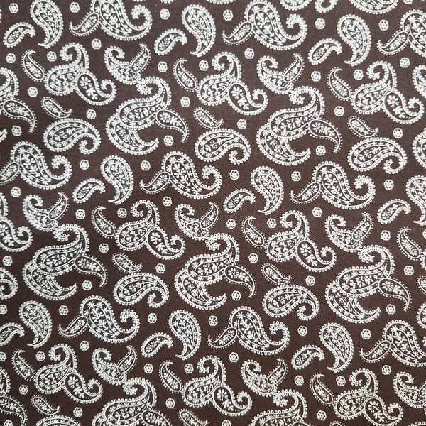 Brown Paisley Fabric - Etsy