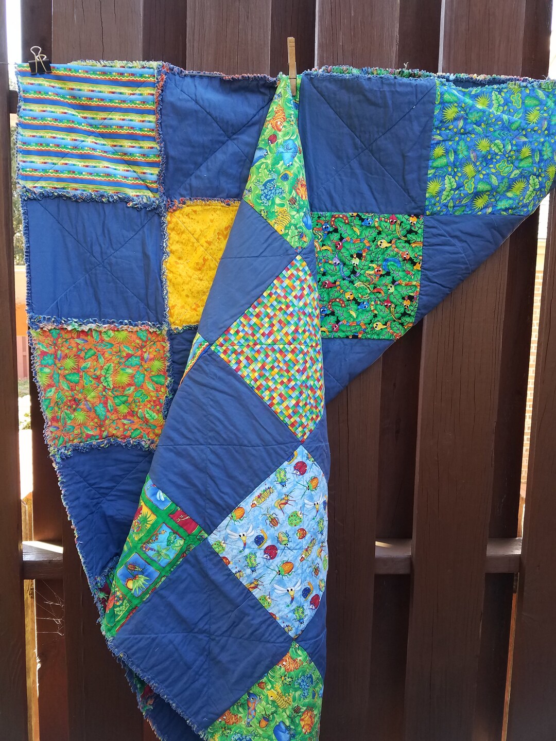 Reversible Child Rag Quilt - Etsy
