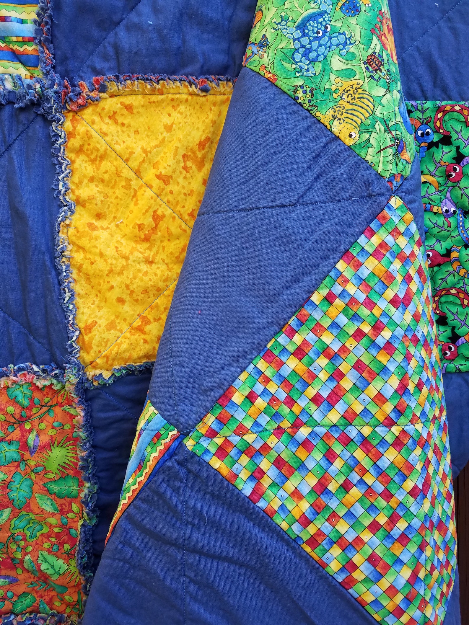 Reversible Child Rag Quilt - Etsy