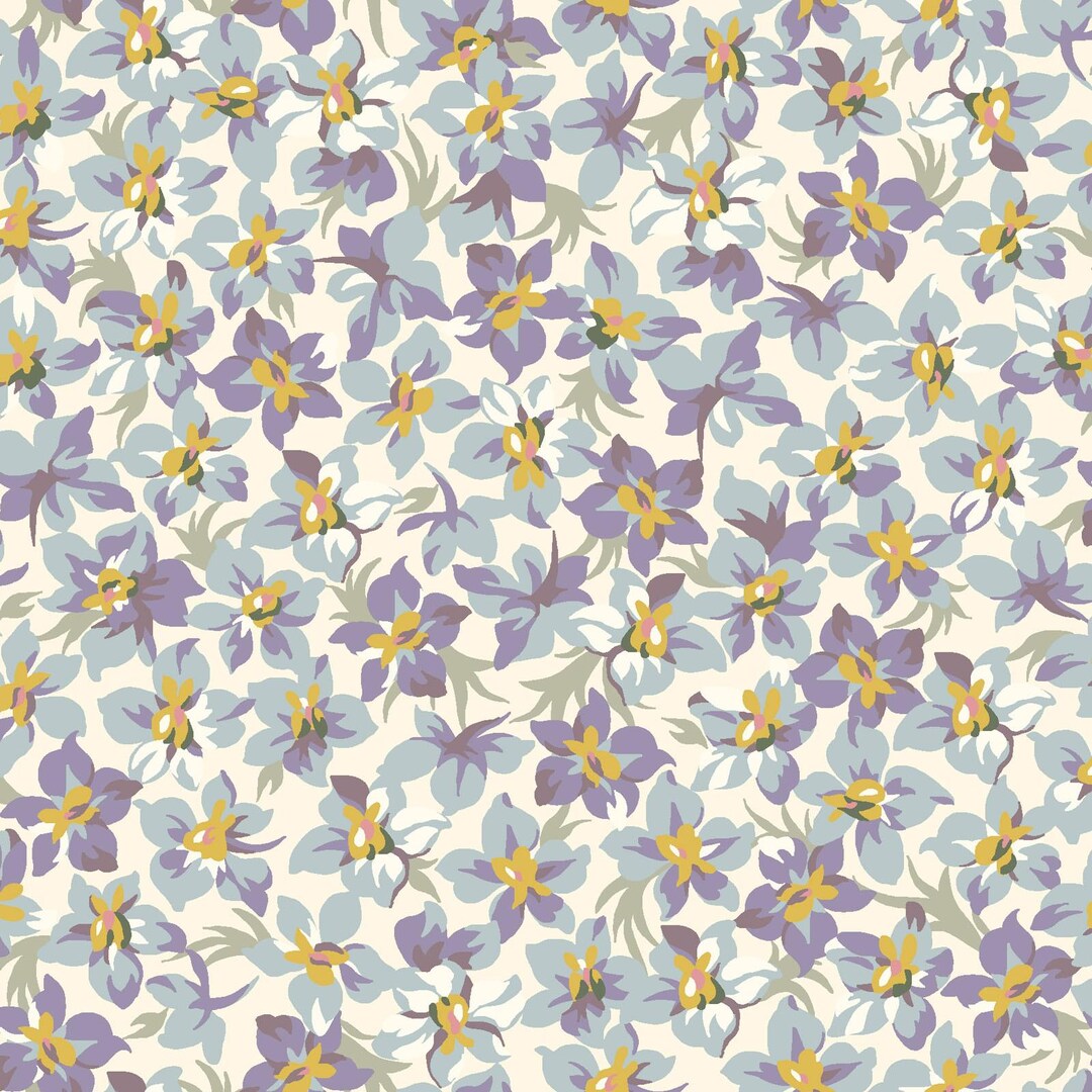 Cream Floral Cotton Fabric – Maywood Studio Vintage Quilt Fabric - Etsy
