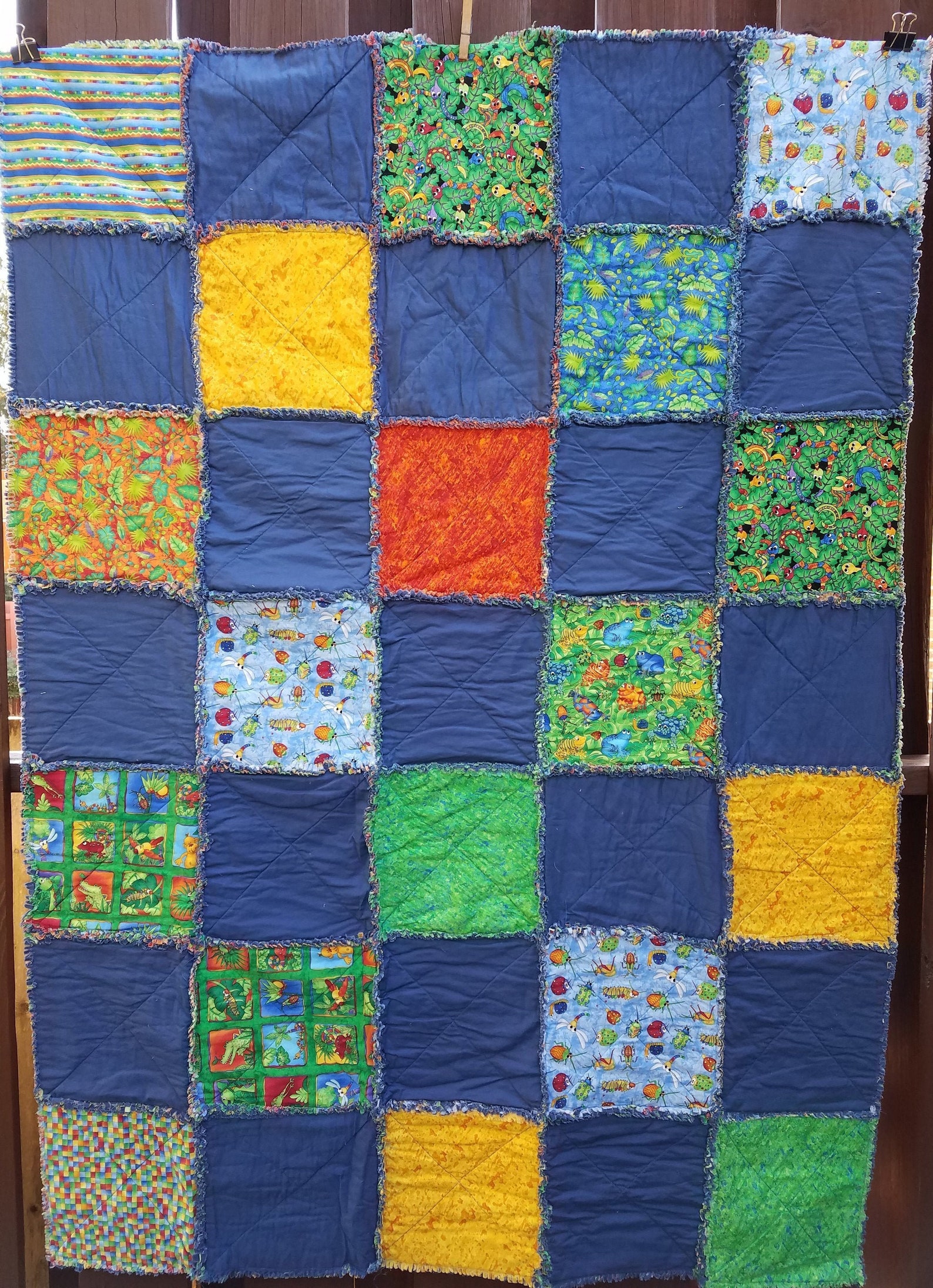 Reversible Child Rag Quilt - Etsy