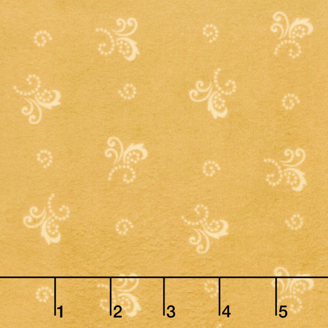 Maywood Lil Fancy Golden Yellow Filigree Flannel - Etsy