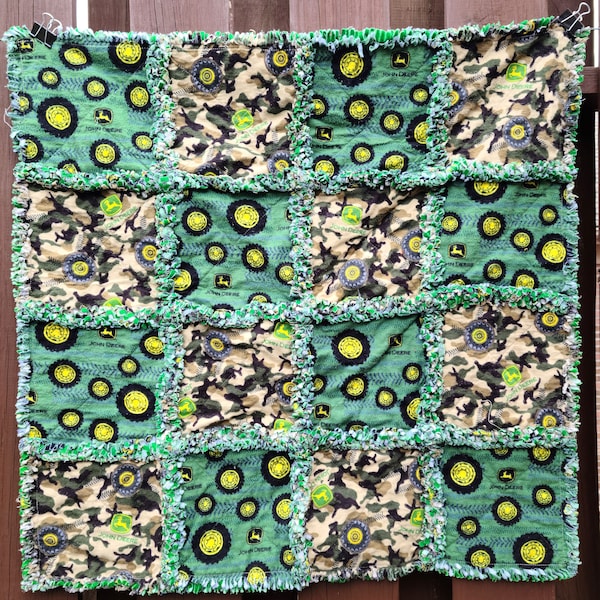 Tractor Rag Quilt - Etsy