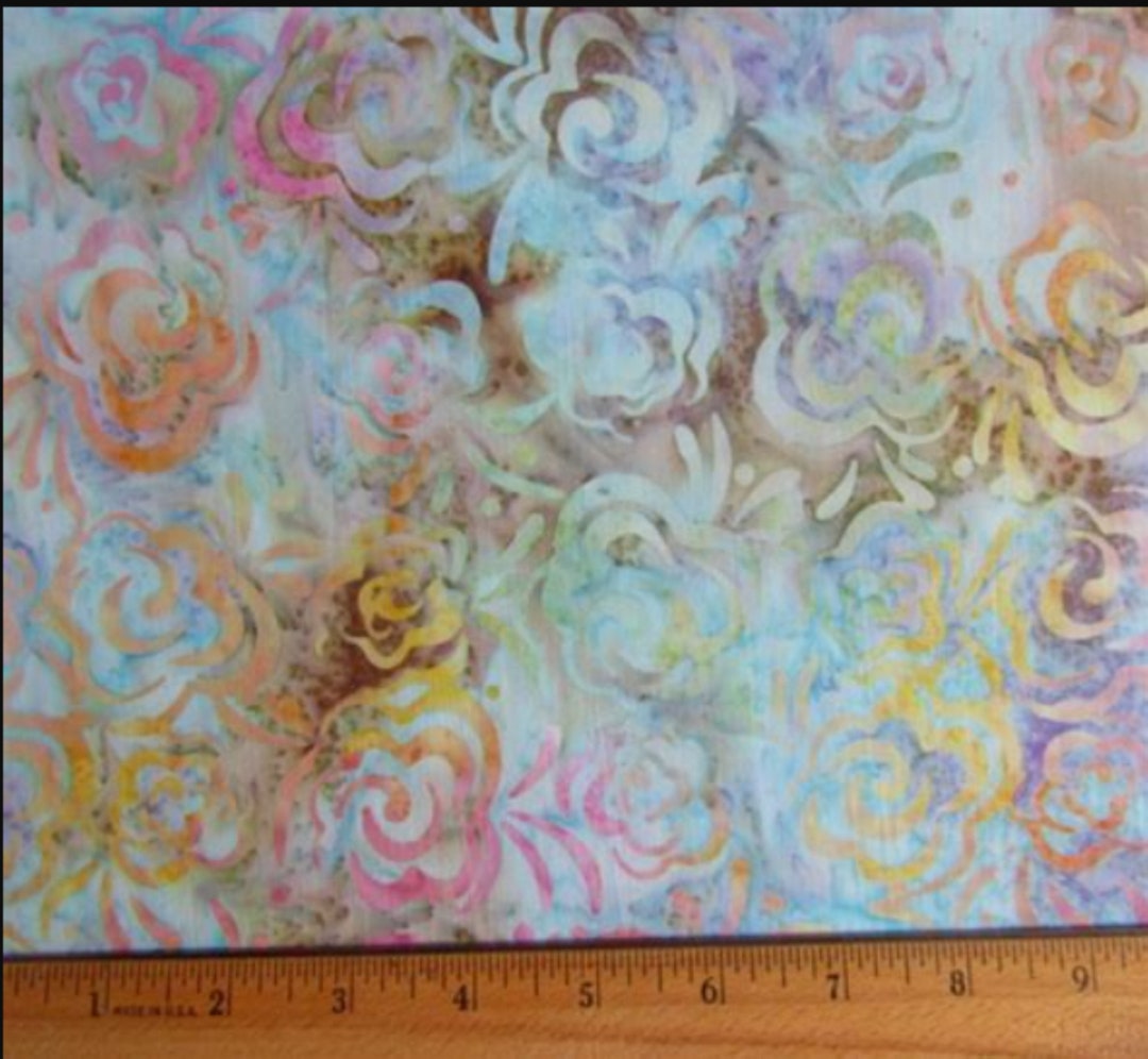 Multi Color Batik Cotton Fabric - Etsy
