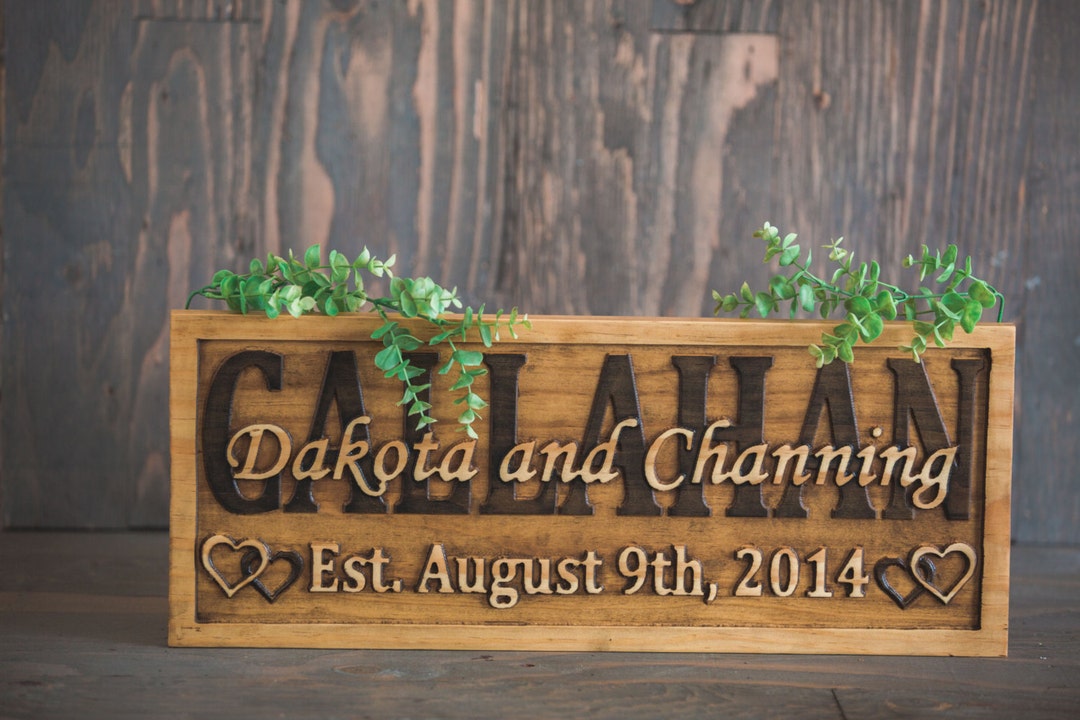 Customizable Sign, Anniversary Sign, Wife Gift, Woodland Sign, Country ...