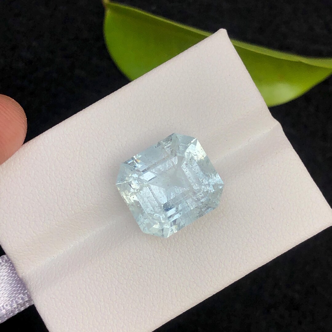 Natural Shape Square Cut Aquamarine Gemstone: 9.45 Carats , Skardu Mine ...