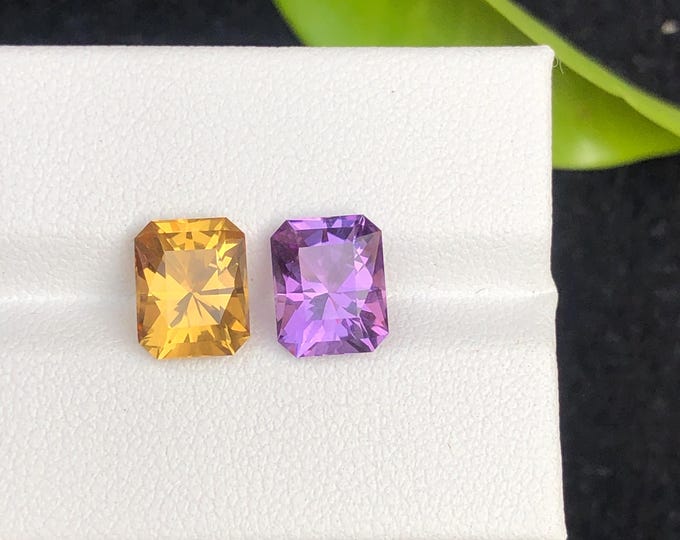 Natural Shape Scissor Cut Citrine & Amethyst Loose Gemstones , 1.90 , 1 ...