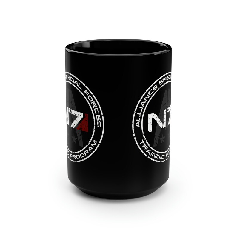 Mass Effect N7 Alliance Special Forces Training Program 15oz Black Mug ...