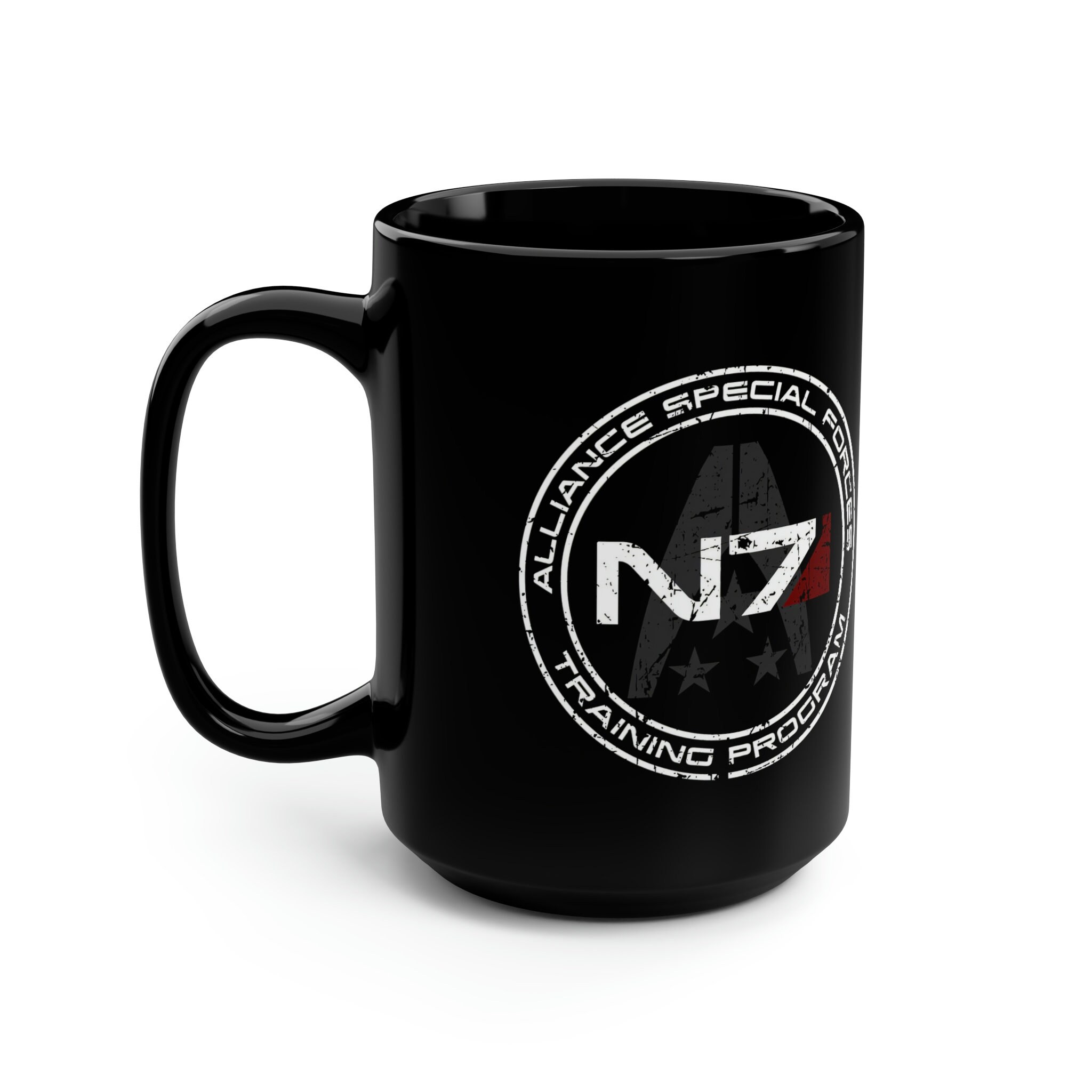 Mass Effect N7 Alliance Special Forces Training Program 15oz Black Mug ...