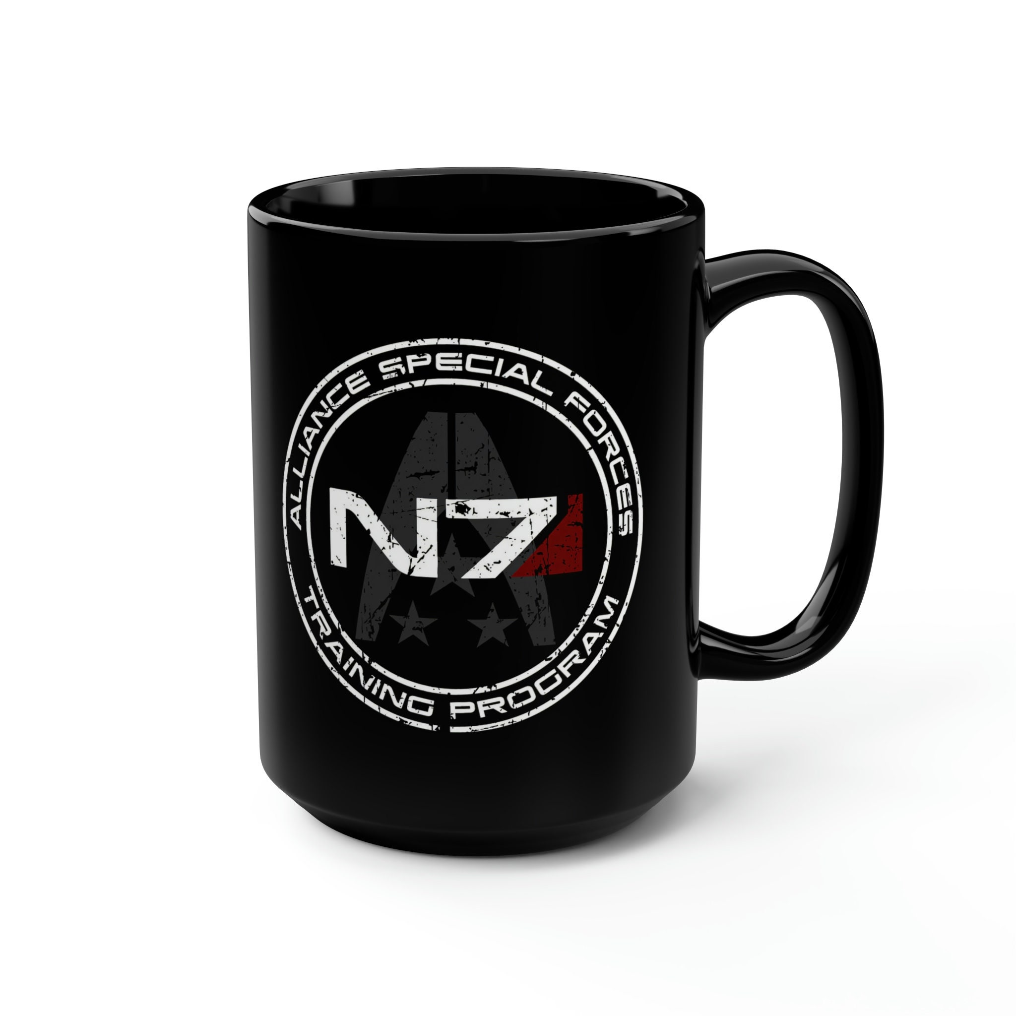 Mass Effect N7 Alliance Special Forces Training Program 15oz Black Mug ...