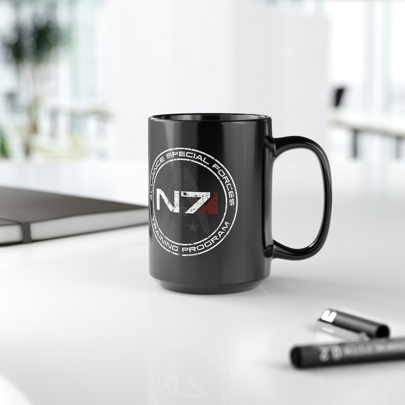 Mass Effect N7 Alliance Special Forces Training Program 15oz Black Mug ...