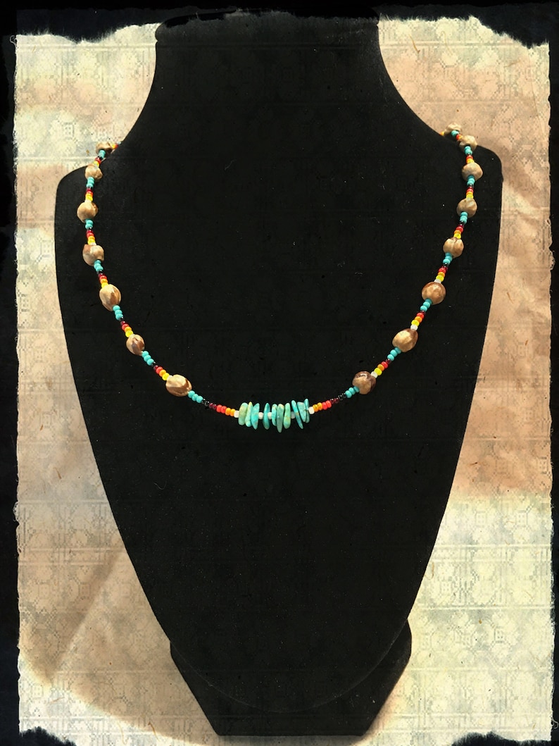 Choctaw Spirit Native Handmade Ghost Bead Necklace Juniper | Etsy