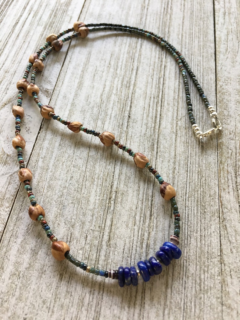 Choctaw Spirit Native Handmade Ghost Bead Necklace, Juniper Berries ...
