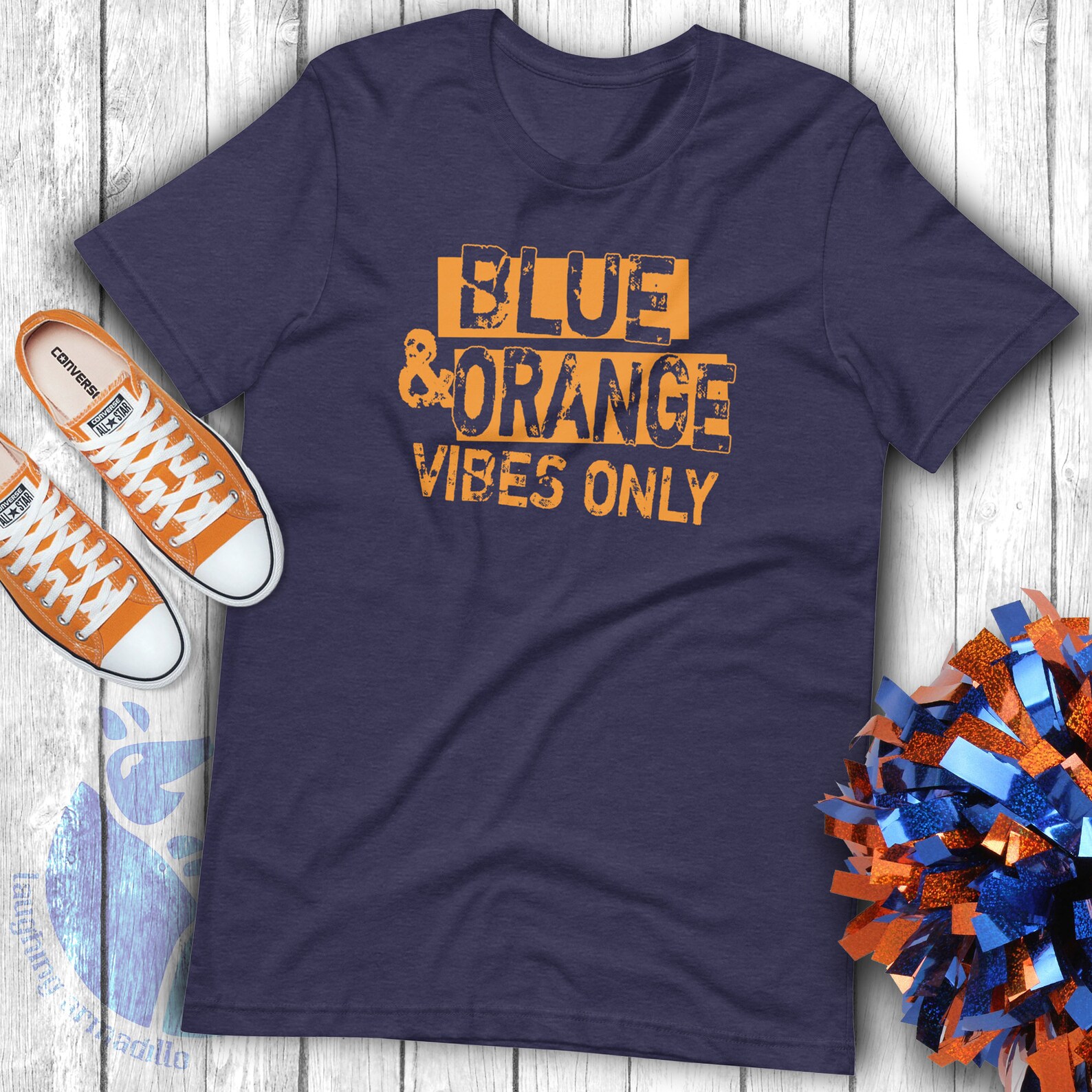 Blue & Orange Game Day Shirt for High School Football - Etsy