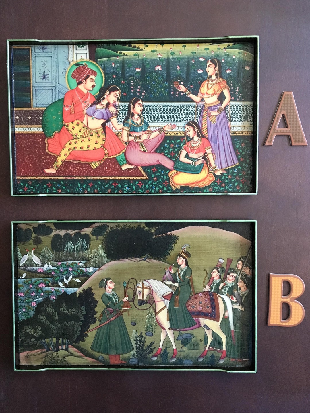 Decoupaged Indian Mughal Jewelry Key Candle Tray SKU0017 - Etsy