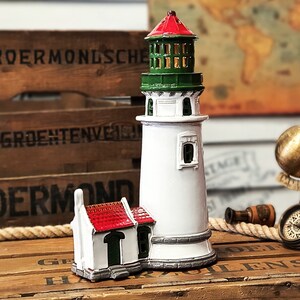 Umpqua River Handmade Ceramic Lighthouse Model, Miniature Candle Holder ...