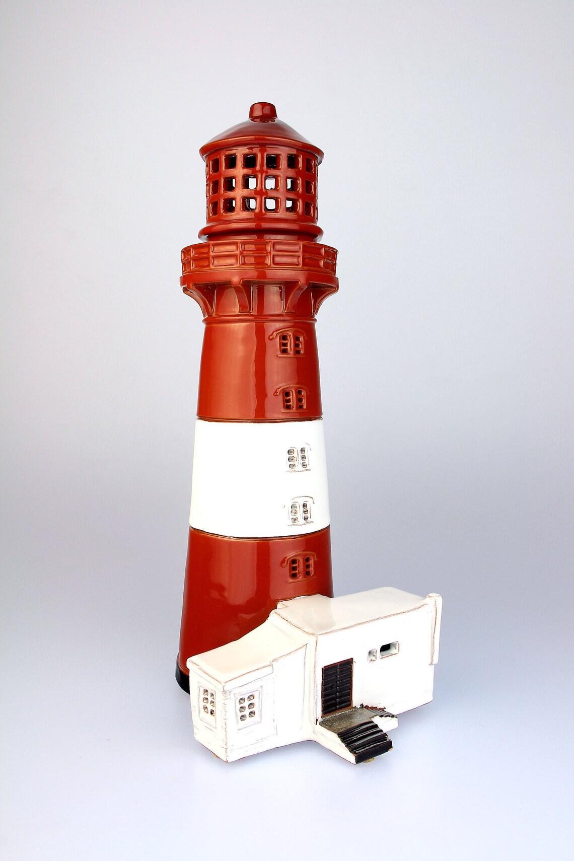 Handmade Ceramic Lighthouse Candholder Eigeroy Norway. - Etsy