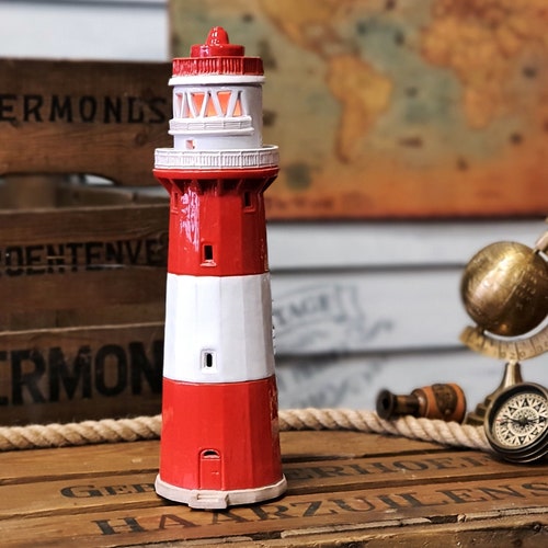 Handmade Ceramic Gift Miniature Lighthouse Led Candle Holder - Etsy