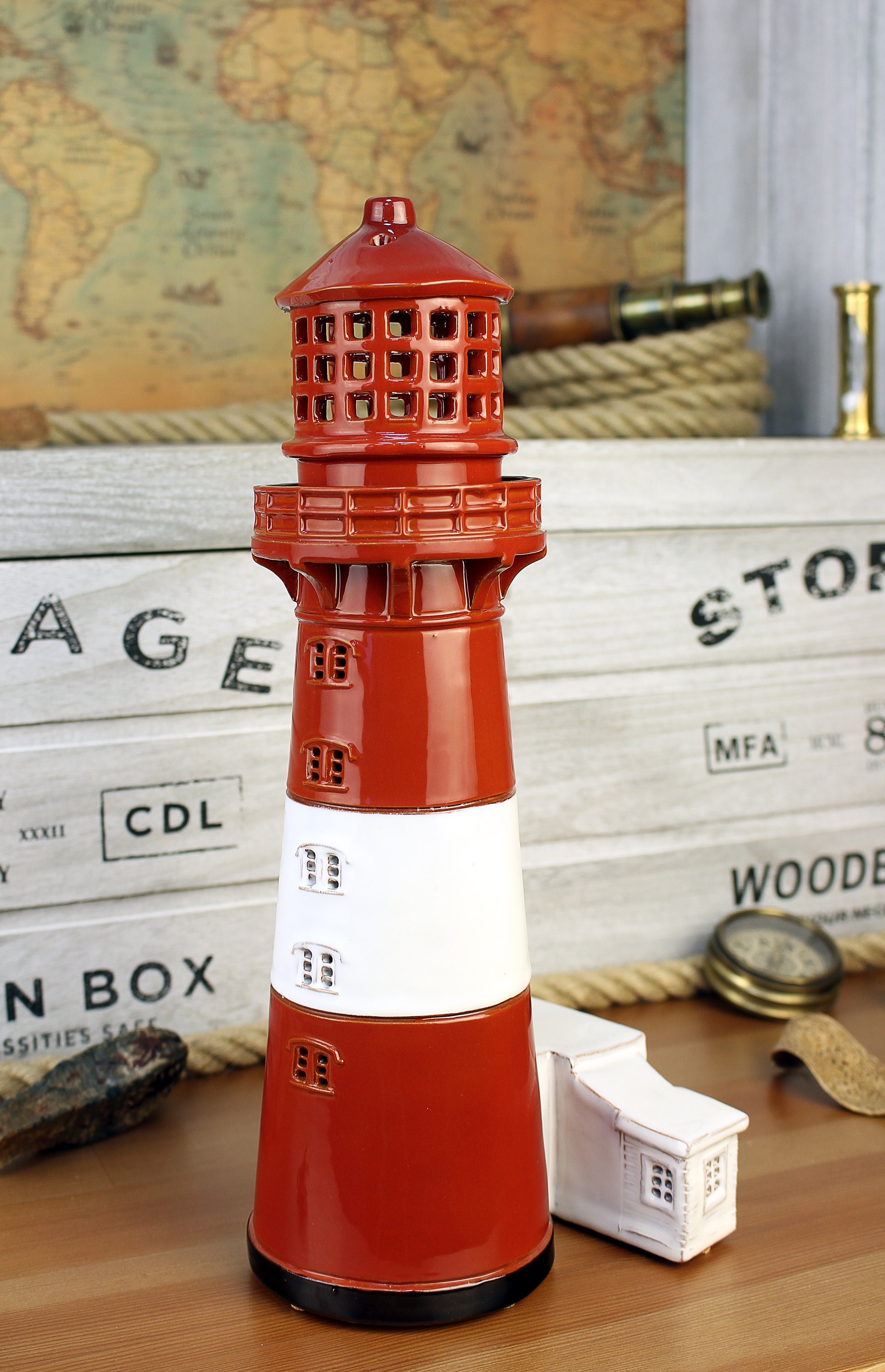 Handmade Ceramic Lighthouse Candholder Eigeroy Norway. - Etsy