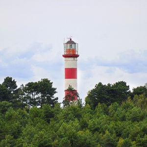 Ceramic Lighthouse Table Lamp, Nautical Nida Lighthouse Bedside Desk ...