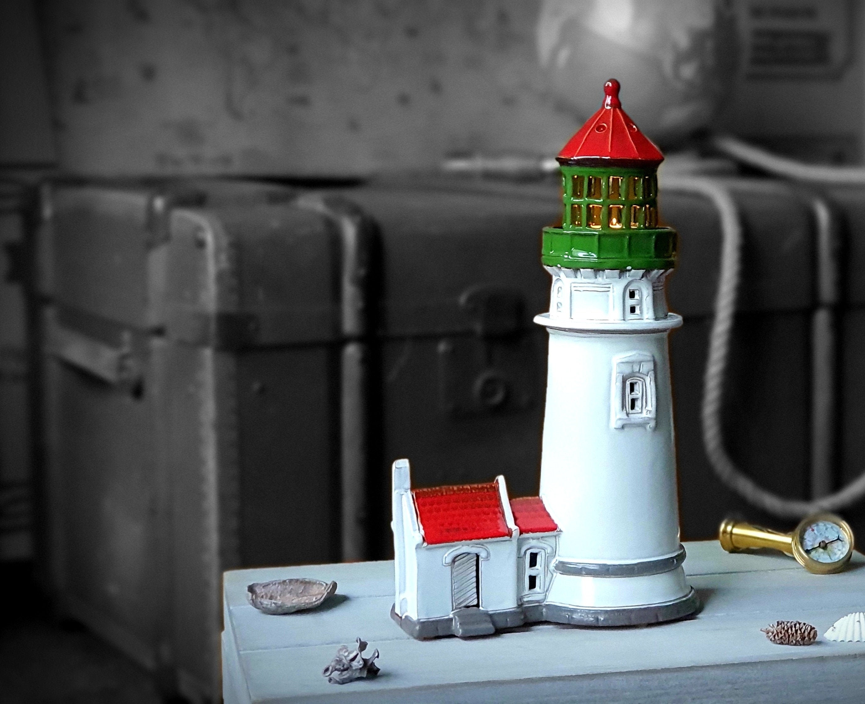 Umpqua River Handmade Ceramic Lighthouse Model Miniature - Etsy