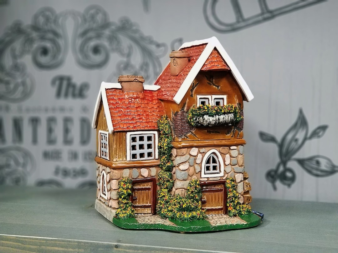 Ceramic House, Handmade Miniature Fantasy House, Cottage Decor, Fairy ...