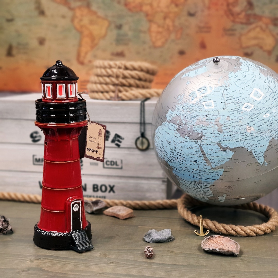 Handmade Ceramic Pervalka Lighthouse Candle Holder, Coastal Artwork ...