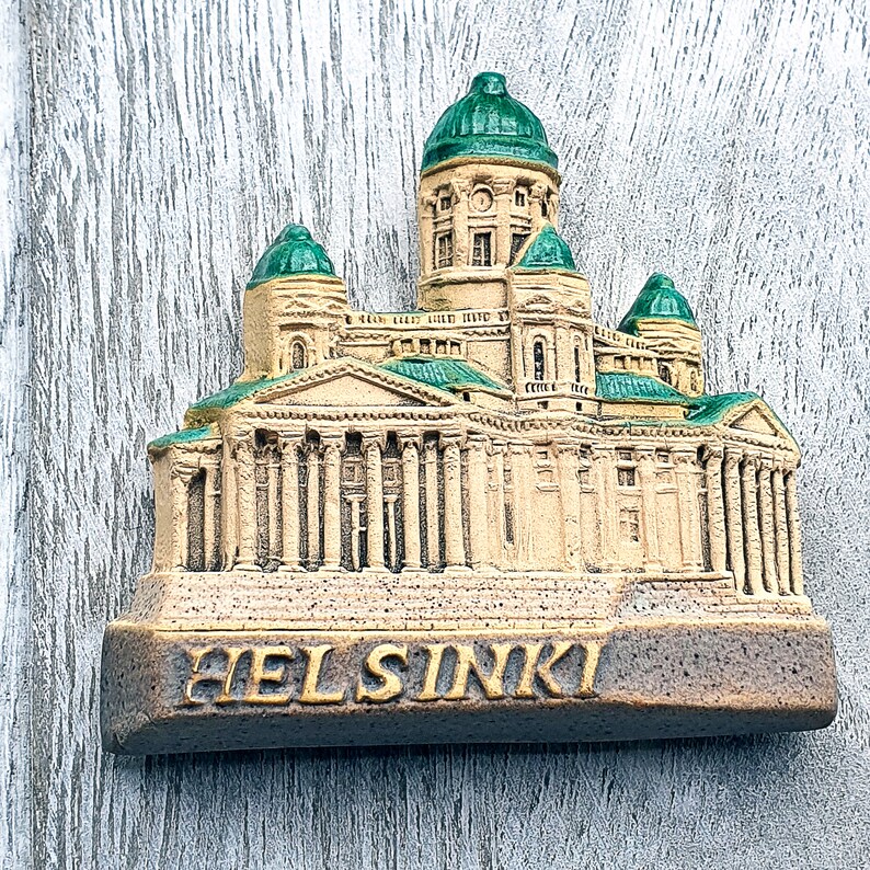 Fridge Magnet Set 3D Helsinki Finland, Handmade Ceramic Souvenir Magnet ...