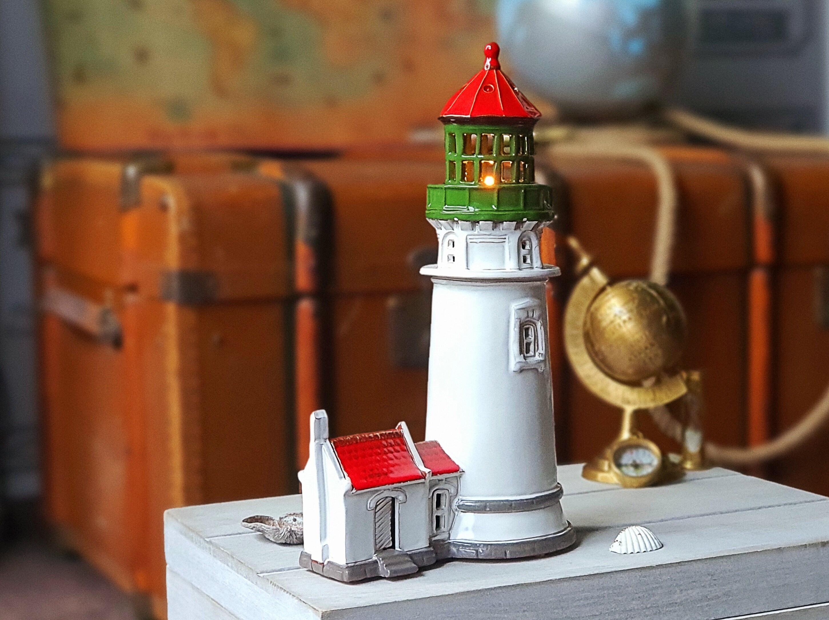Umpqua River Handmade Ceramic Lighthouse Model Miniature - Etsy