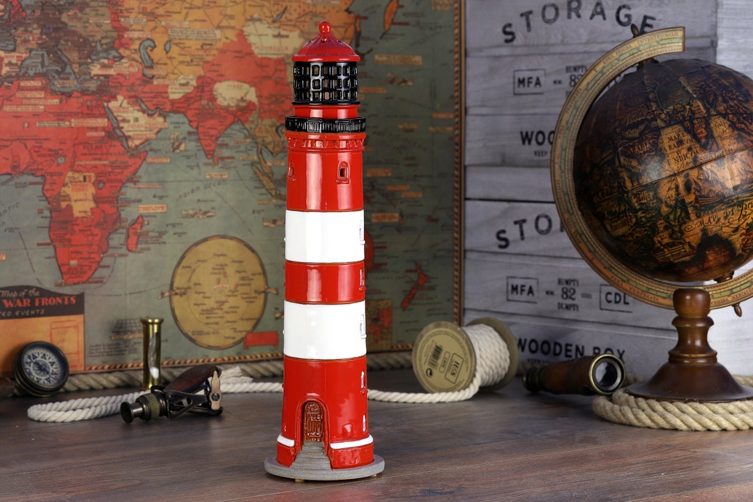 Handmade Ceramic Amrum Lighthouse, Tealight Candle Holder, Coastal ...