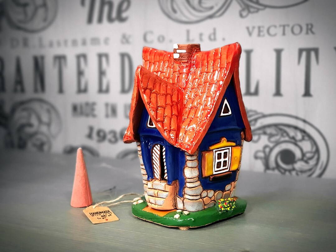 Handmade Ceramic House Incense Holder, Art Home Decor Item. Ceramic ...