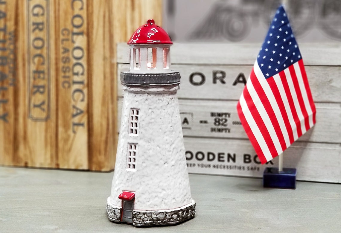 Handmade Ceramic Gift Lighthouse Model Miniature Candle - Etsy