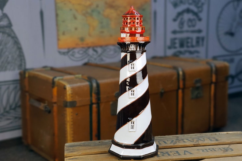 St Augustine Lighthouse, New Home Ornament, Handmade Ceramic, Miniature ...