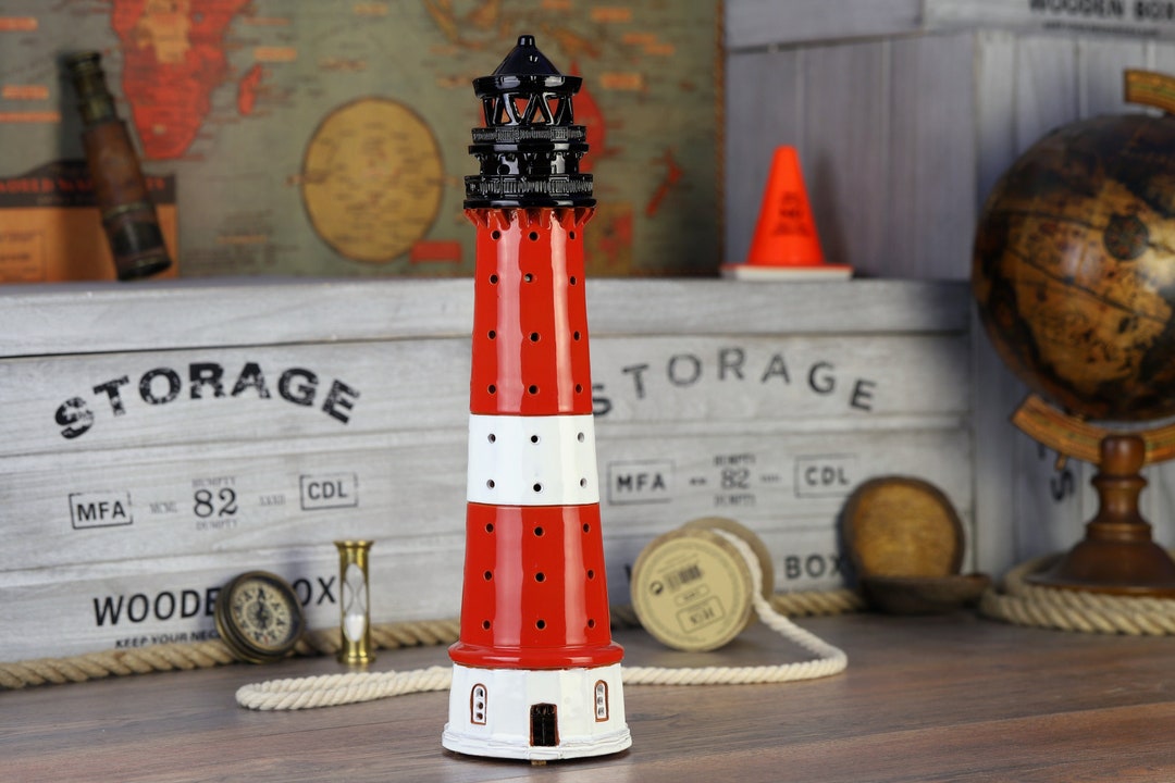 Pellworm Handmade Ceramic Lighthouse, Beach House Decor, Coastal ...