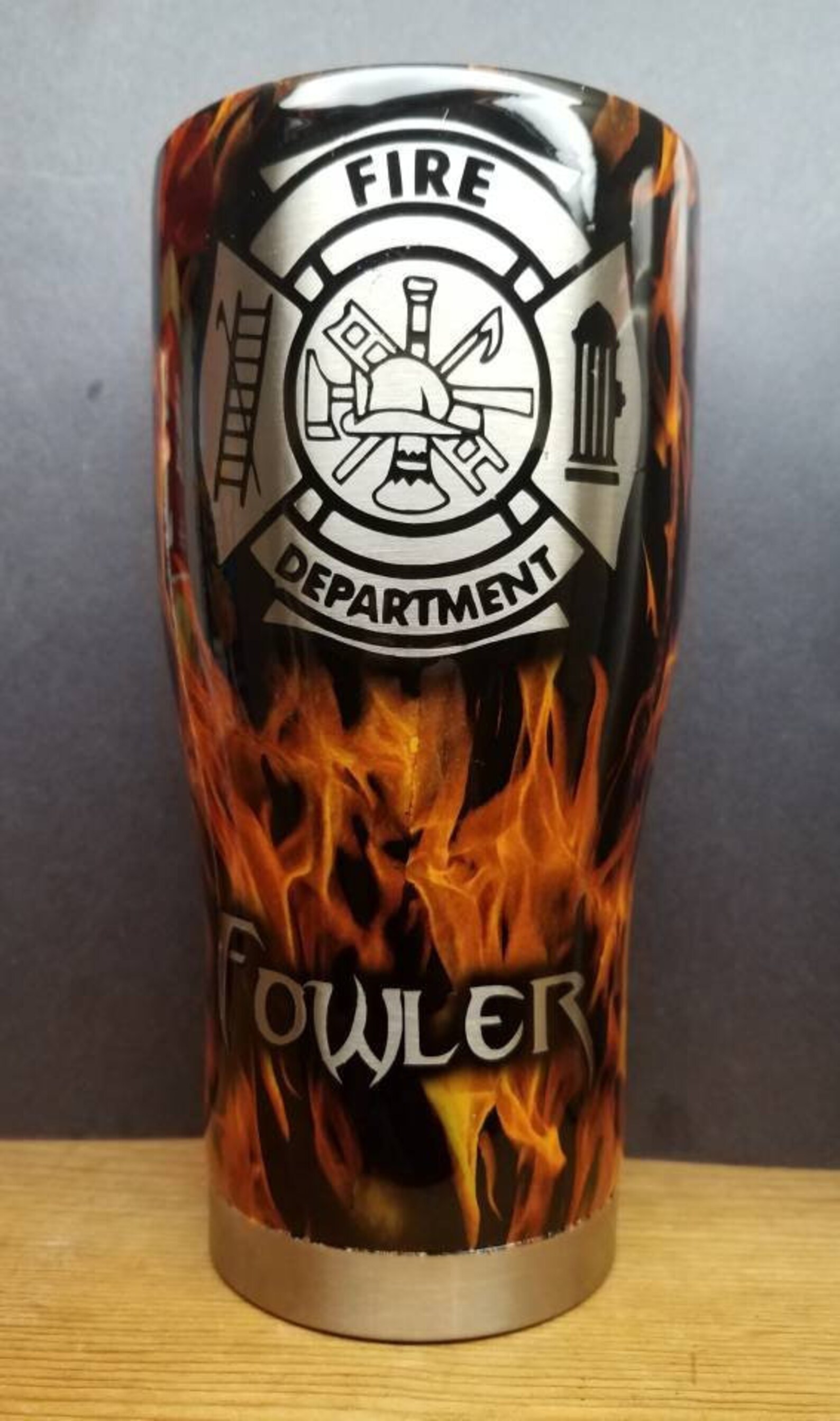 10 Personalized Hydrographic Firefighter Fireman Stainless | Etsy