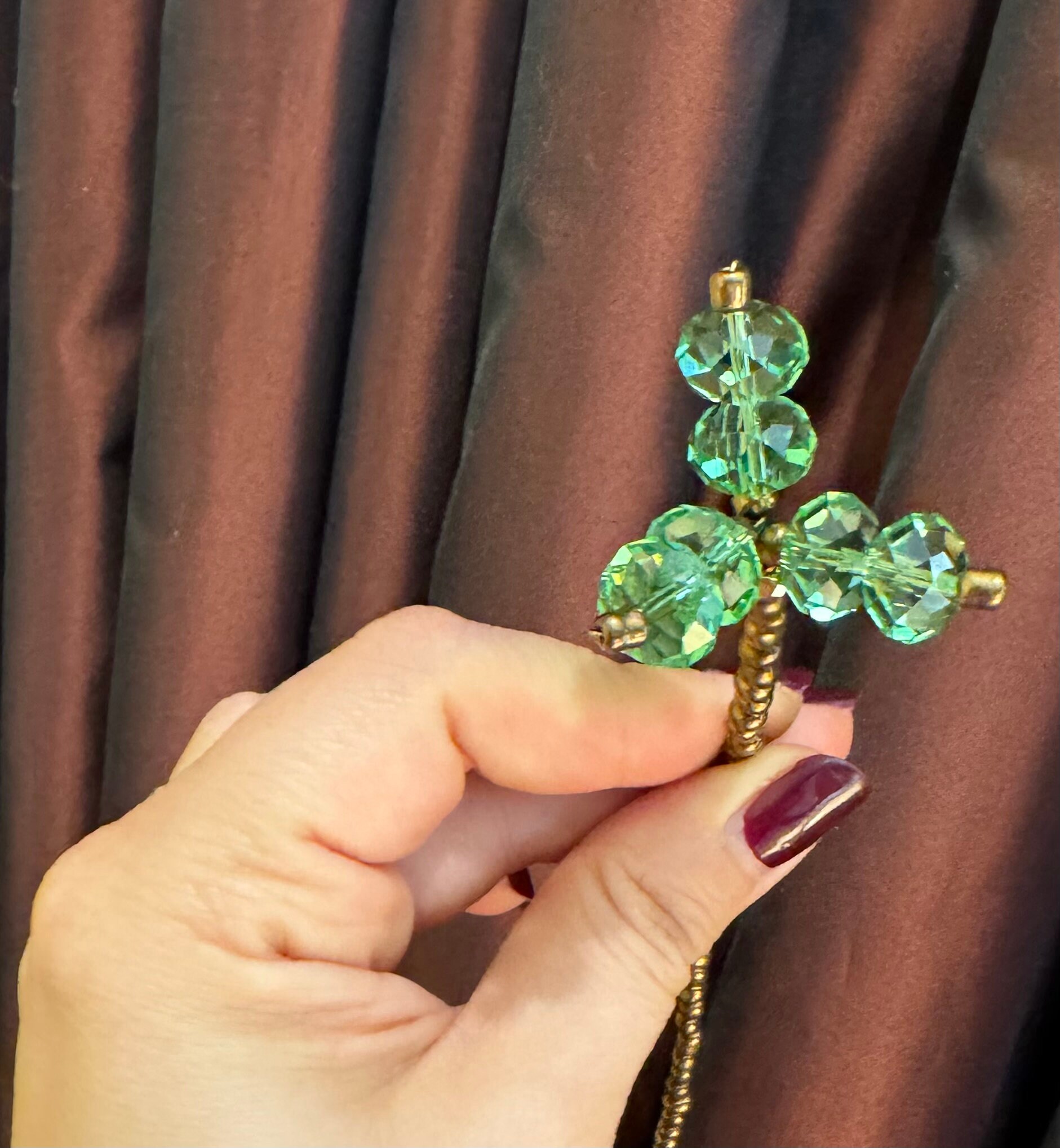 1 Stem Artificial Crystal Beaded Flower Stems Crystal Flower Stem for ...