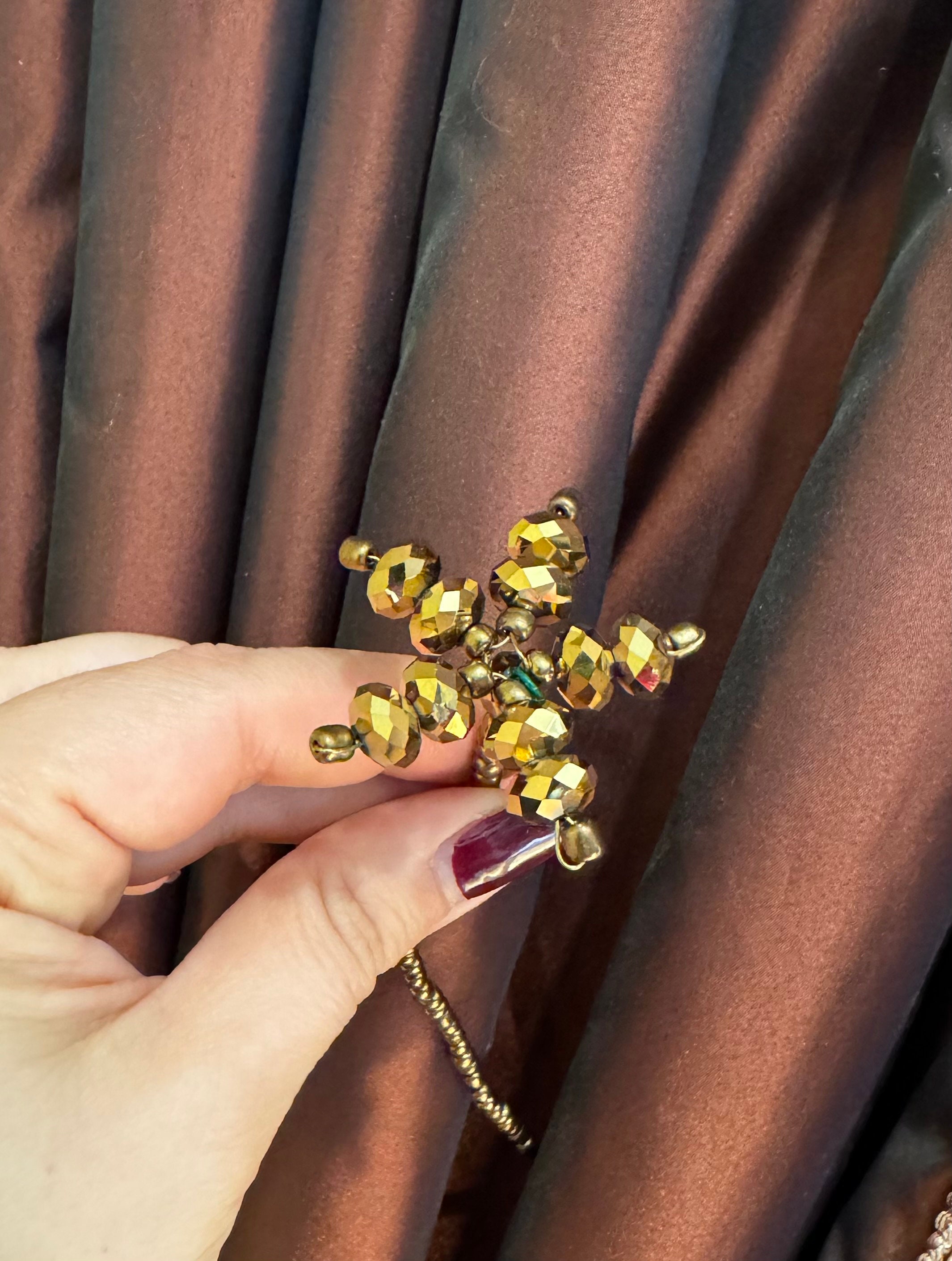 1 Stem Artificial Crystal Beaded Flower Stems Crystal Flower Stem for ...