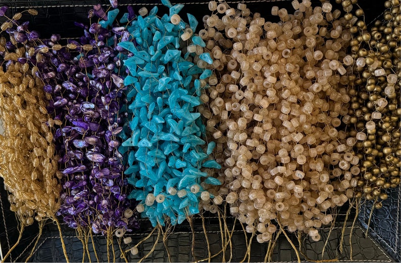 Hanging Beaded Branches Turquoise Color Holiday Decor Wreaths Crafting ...