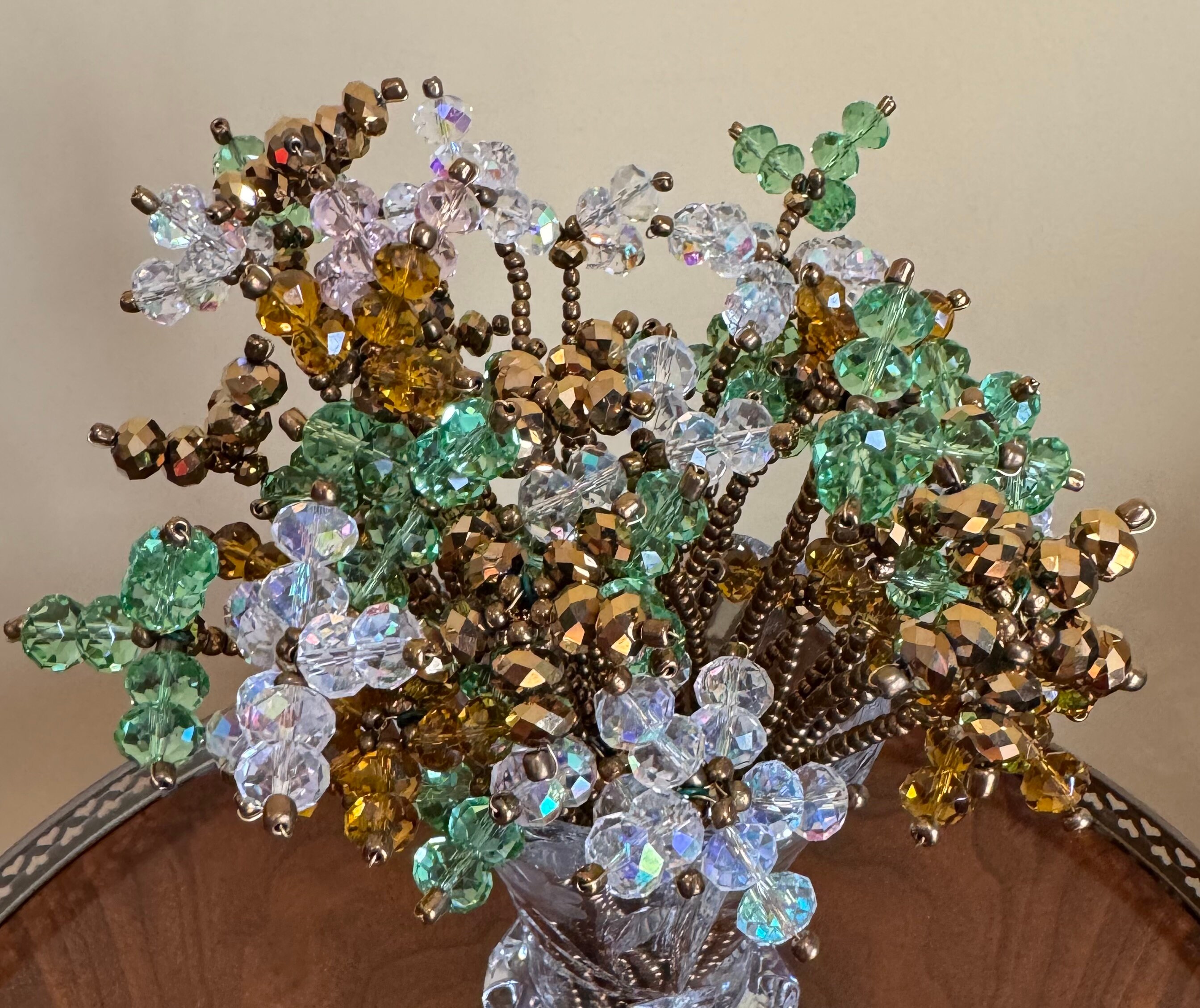 1 Stem Artificial Crystal Beaded Flower Stems Crystal Flower Stem for ...