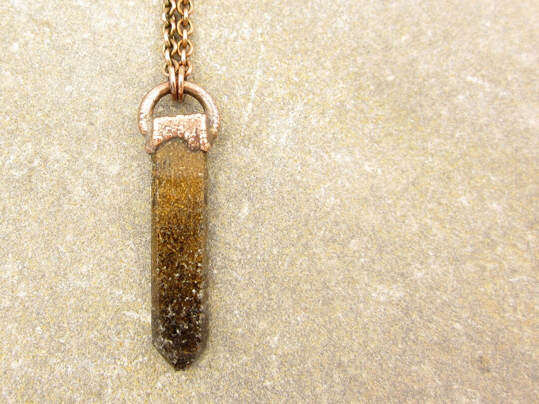 Quartz With Inclusions Crystal Pendant | Unique Smoky Quartz With ...