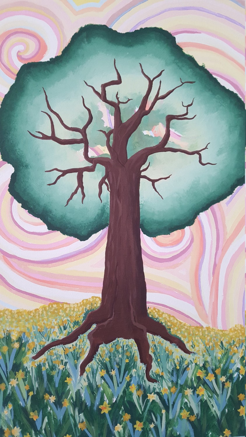 Custom Placenta Print Inspired Painting - Made to Order - Birth Art ...
